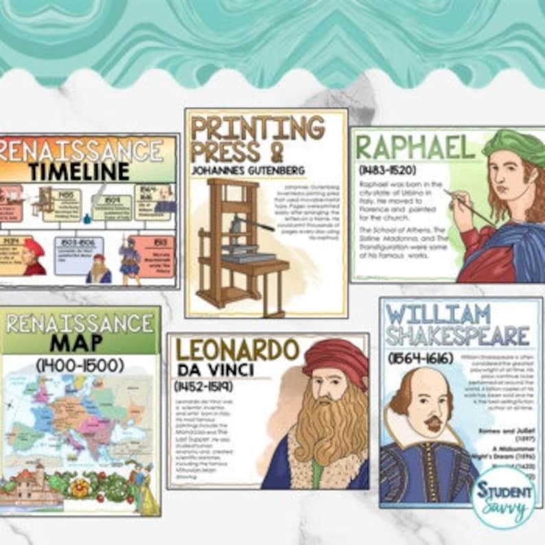 Renaissance Posters Timelines Maps Coloring Pages European Renaissance ...