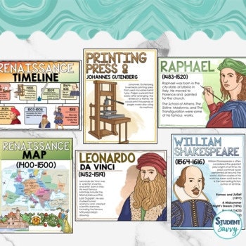 Renaissance Posters Timelines Maps Coloring Pages European Renaissance ...