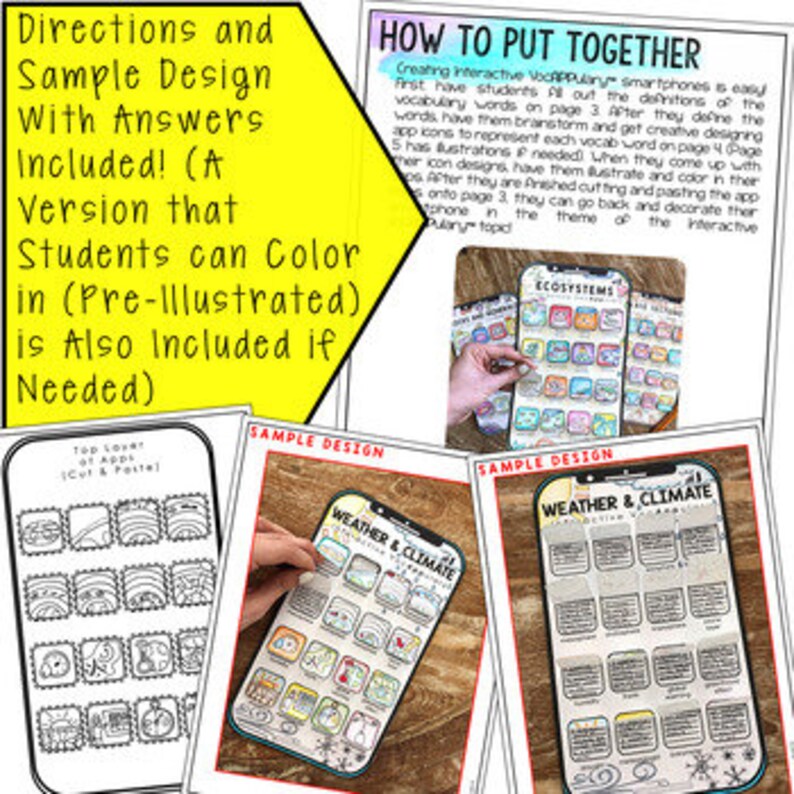 Weather and Climate Interactive Vocappulary - Vocabulary App Activity ...