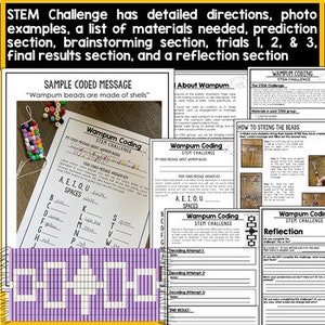 Ancient Native Americans | STEM Challenge | Iroquois Wampum Coding - Etsy