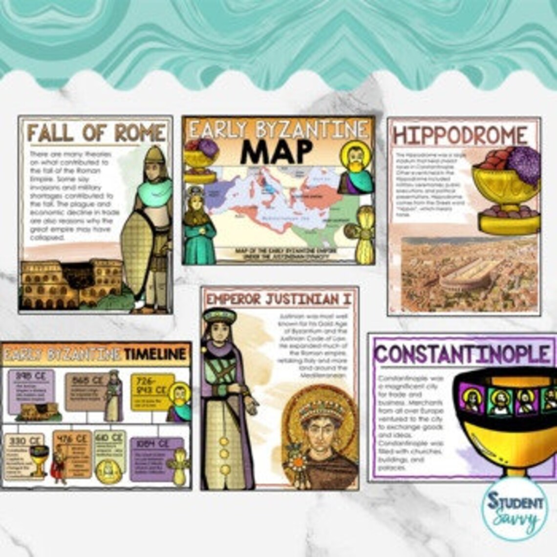 Early Byzantine Empire Posters Timelines Maps Coloring Pages - Etsy