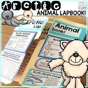 Arctic Animals Lapbook Activity - Adaptations Tundra Biome Research ...