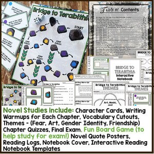 Bridge to Terabithia Novel Study - Etsy