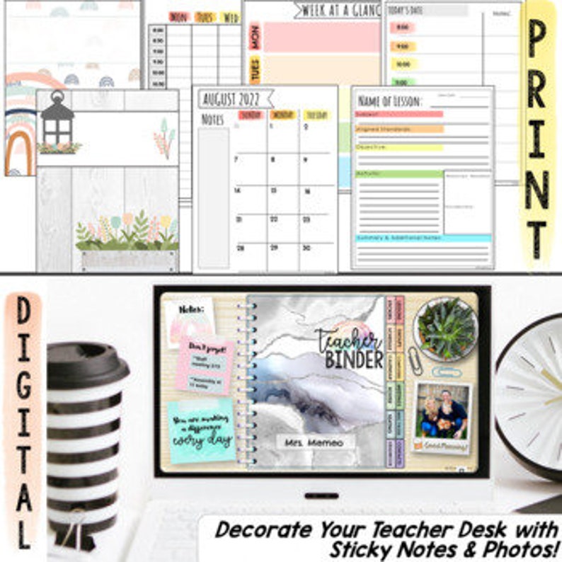 Editable Teacher Planner 2022-2023 Teacher Binder Covers Google Drive ...