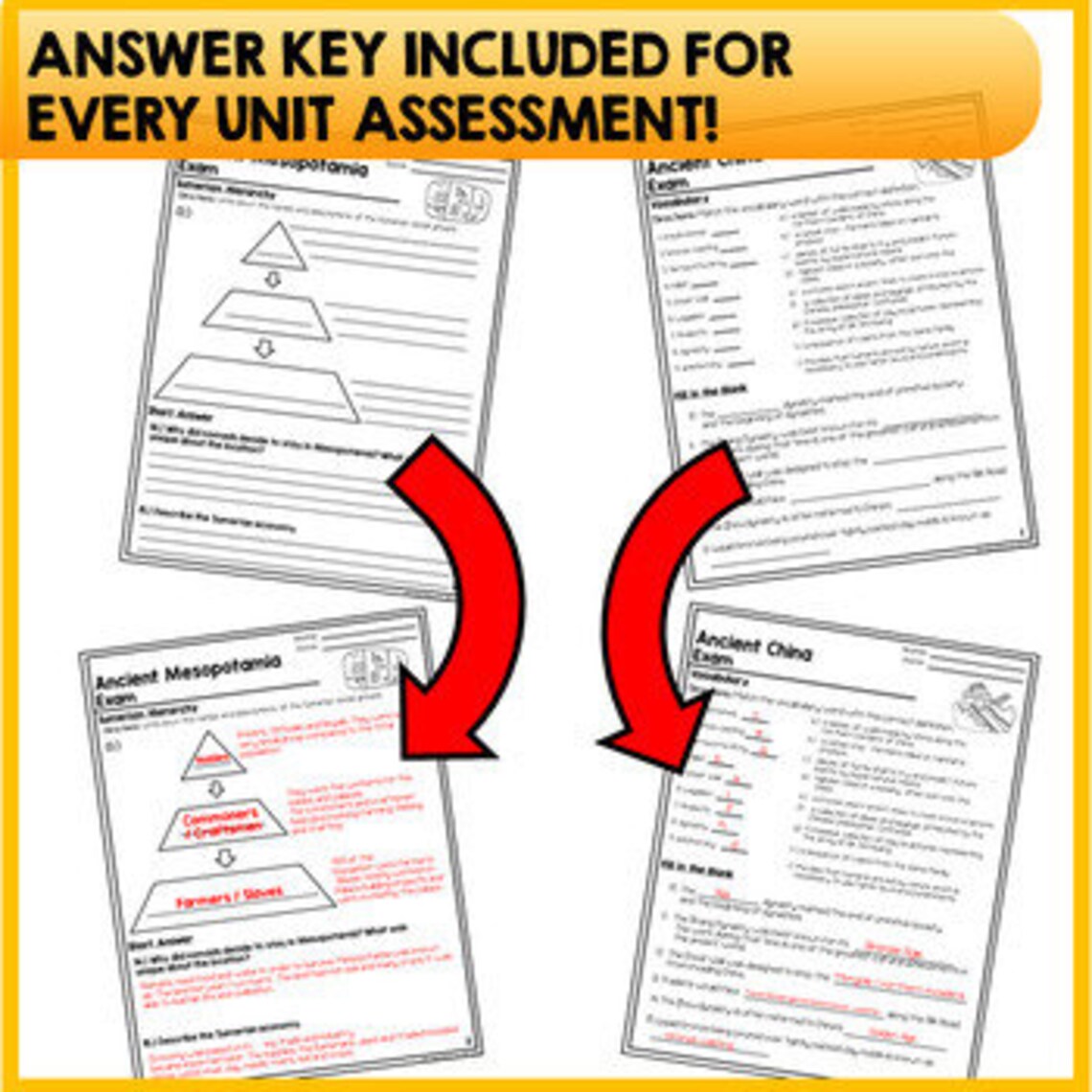 Ancient Civilizations Tests - History Exams Bundle - Quiz Review ...