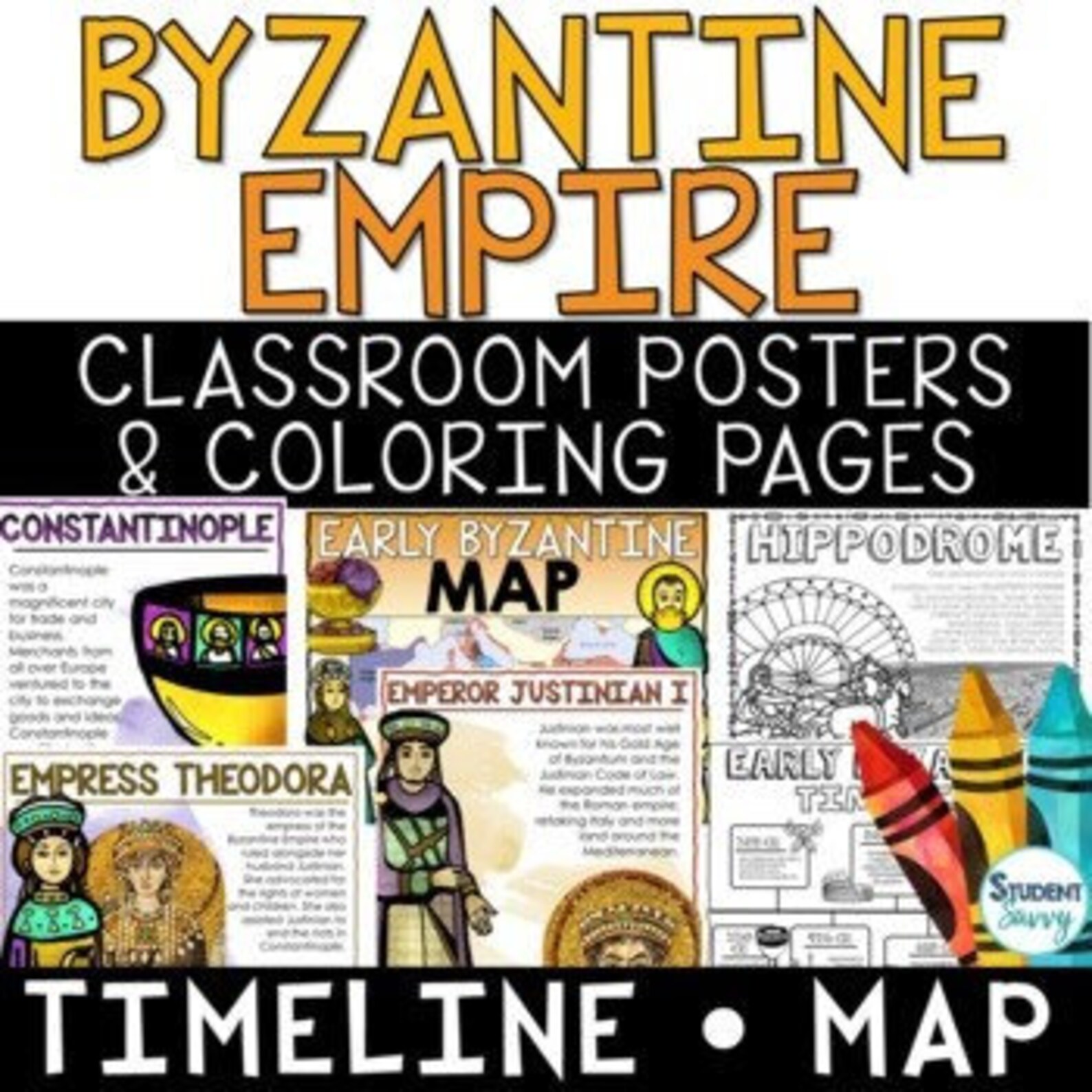 Early Byzantine Empire Posters Timelines Maps Coloring Pages - Etsy