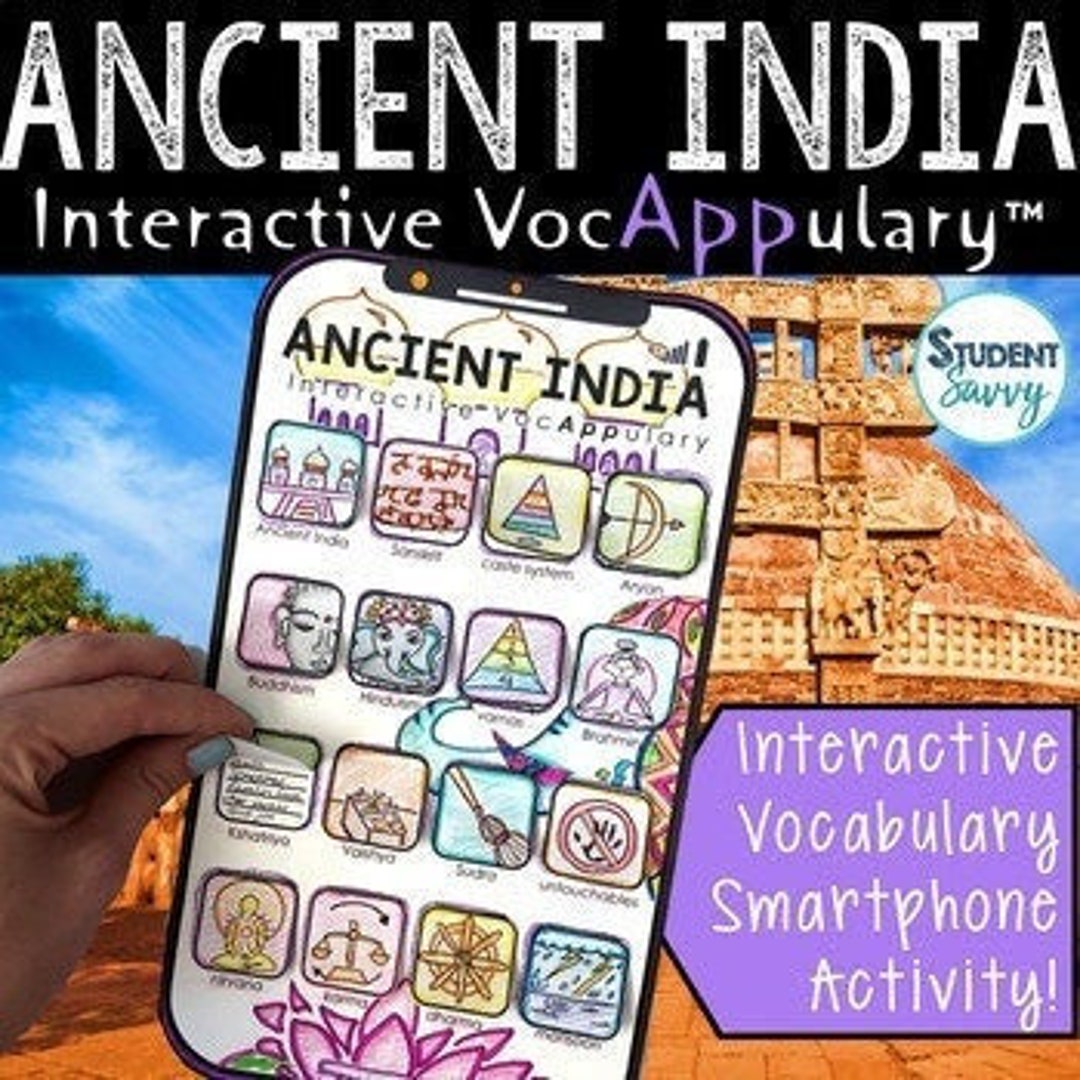 Ancient India Interactive Vocappulary™ - India Vocabulary Activity - Etsy