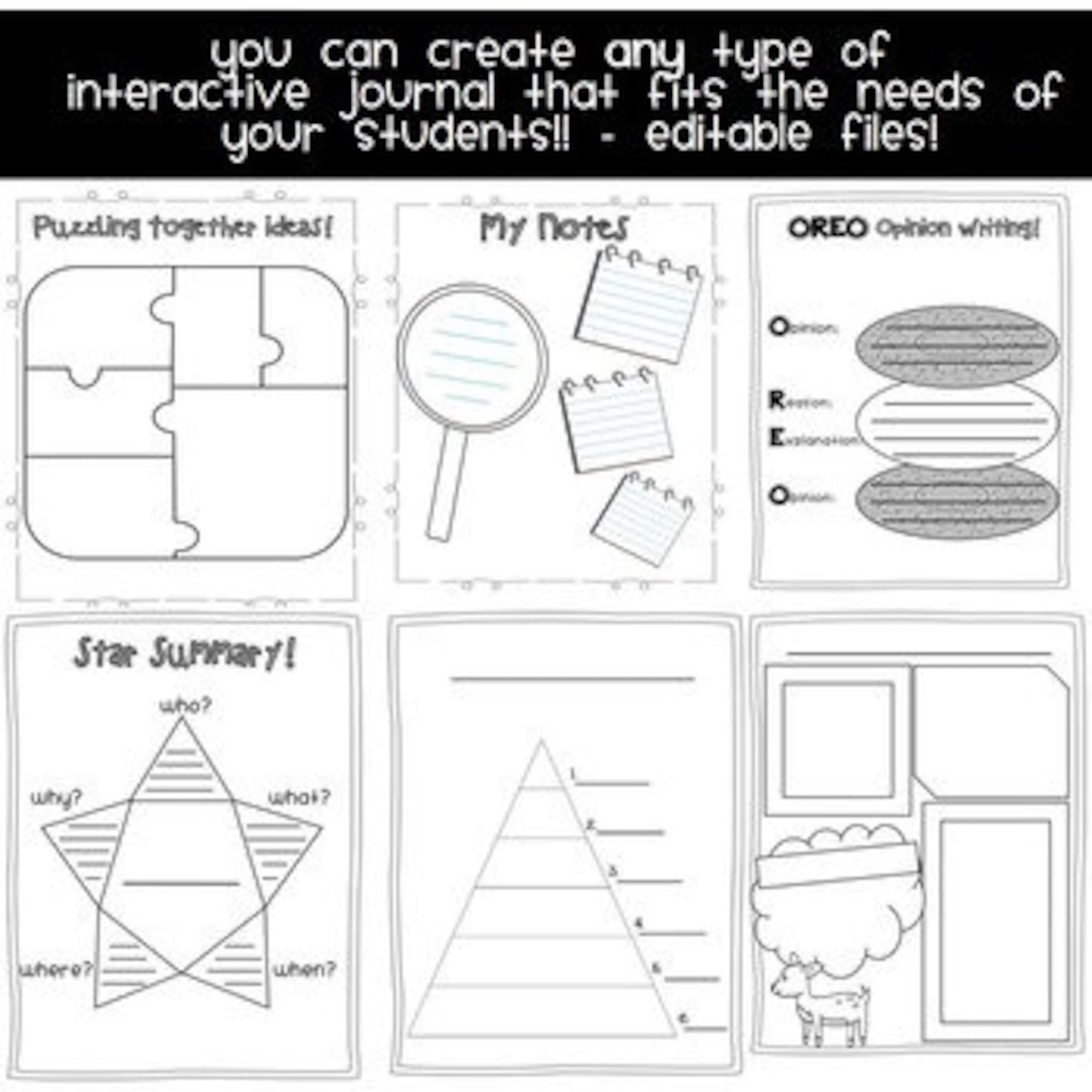 Graphic Organizer Interactive Notebook BUNDLE - Etsy