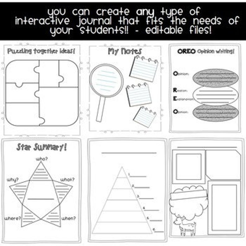 Graphic Organizer Interactive Notebook BUNDLE - Etsy
