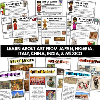 Art Around the World Google Classroom Worksheets Activities Cultures ...
