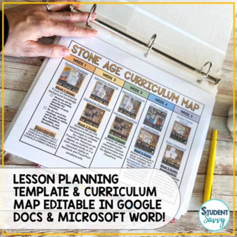Stone Age Lesson Plans Templates Editable Google Docs Curriculum Guide ...