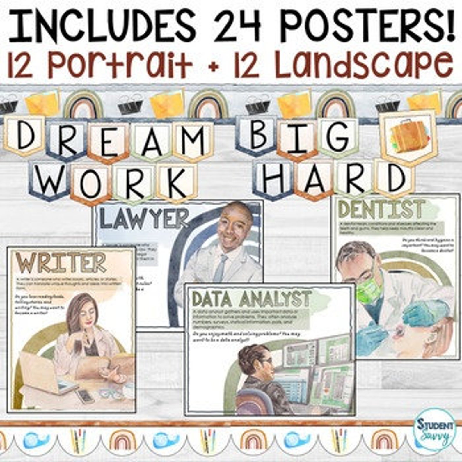 Labor Day Bulletin Board & Posters Community Helpers Career Day ...