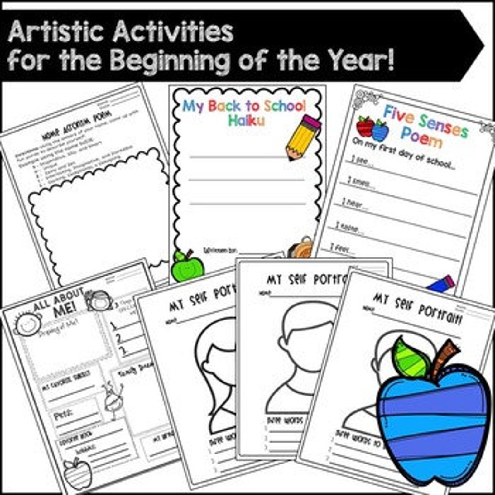 Beginning of the Year Activities - Creative Writing & Art Collection - Etsy