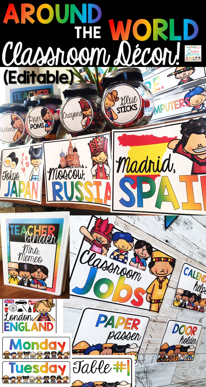 Classroom Decor Around the World Children - Etsy