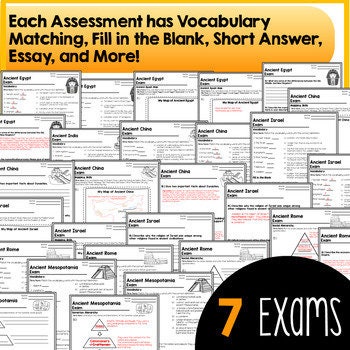 Ancient Civilizations Tests - History Exams Bundle - Quiz Review ...
