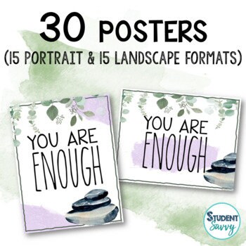 Lavender and Eucalyptus Classroom Decor | Calm EDITABLE Posters ...