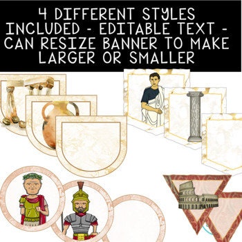 Ancient Rome Banners Printable Rome History Classroom Decor Editable - Etsy
