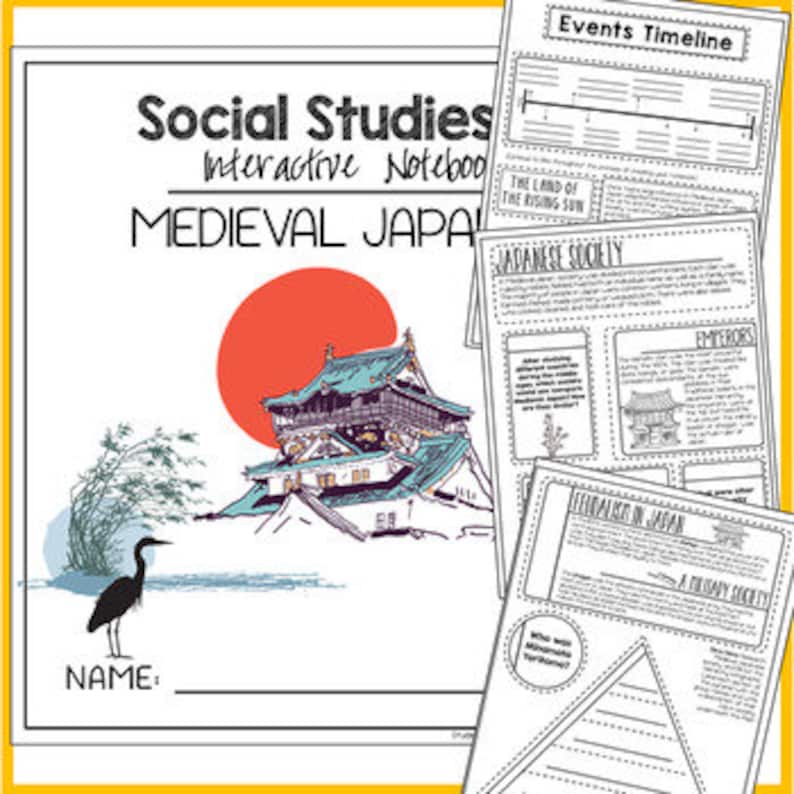Medieval Japan Interactive Notebook Feudal Japan - Etsy
