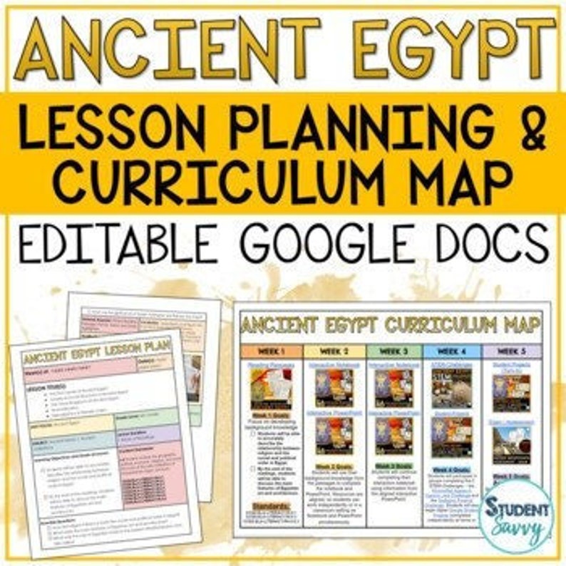 Ancient Egypt Lesson Plans Templates Editable Google Docs Curriculum ...