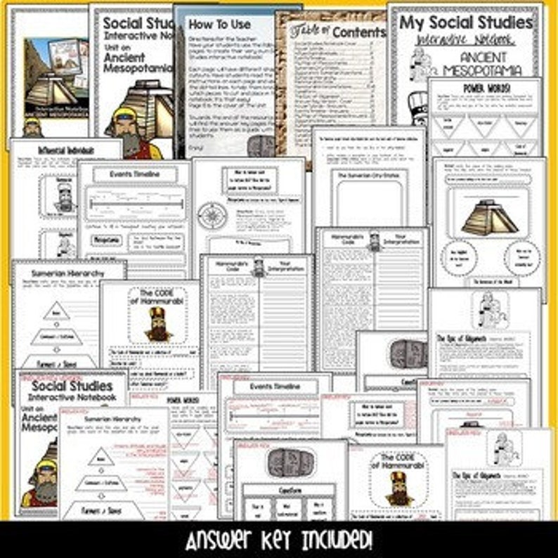 Ancient Mesopotamia Interactive Notebook - 6th Grade Ancient History ...