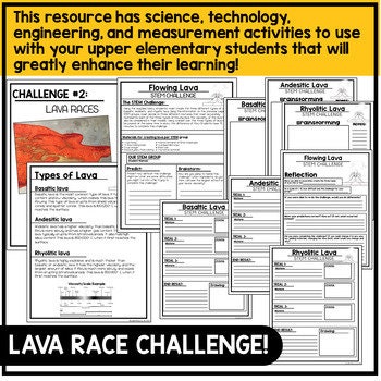 Volcanoes Unit STEM Challenges Experiment Activities Lava Flow - Etsy