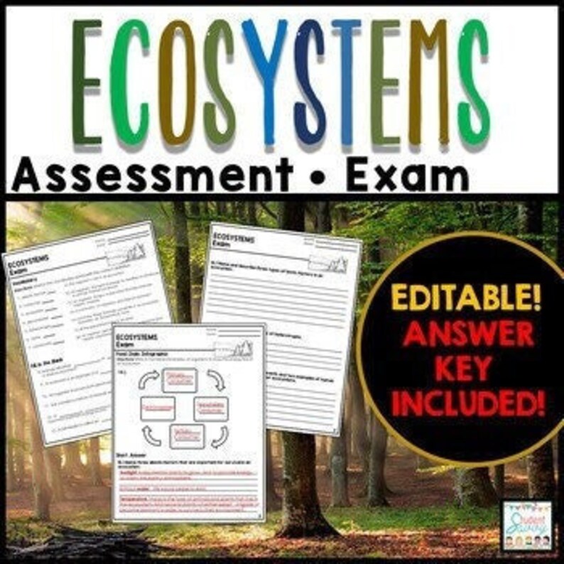 Ecosystems Exam - Assessment - Ecosystems Earth Science Food Web Food ...