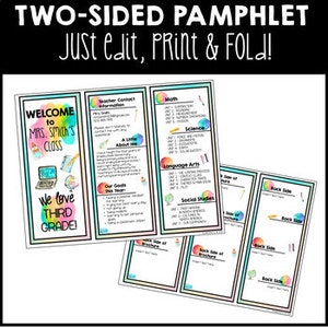 Open House Pamphlet Template - Watercolor - Etsy