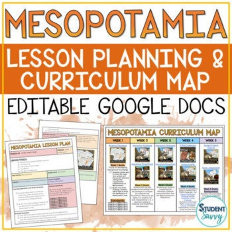 Ancient Mesopotamia Lesson Plans Templates Editable Google Docs ...