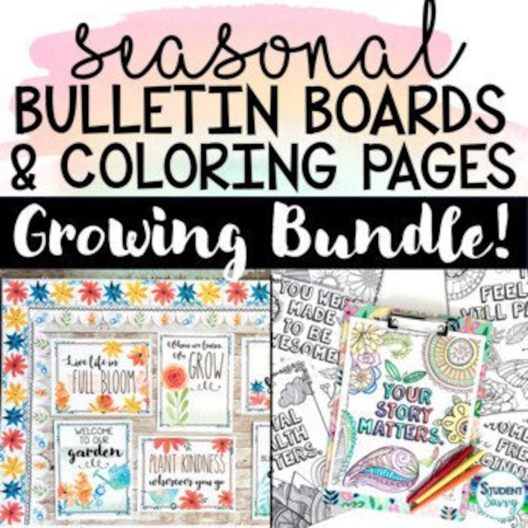 Bulletin Board Bundle Coloring Pages Classroom Posters - Winter Season ...