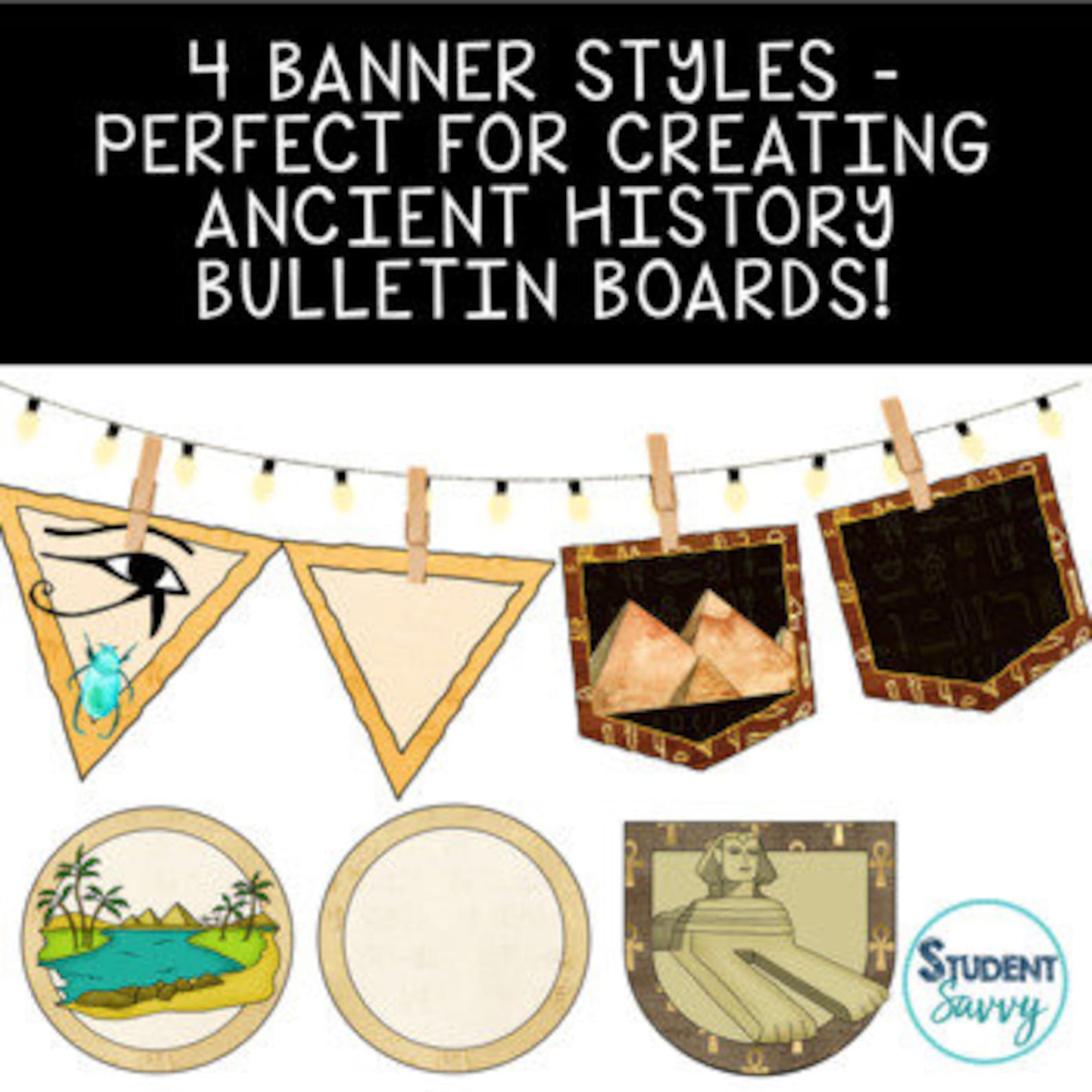 Ancient Egypt Bulletin Board Kit - Egypt Posters - Borders Banners ...