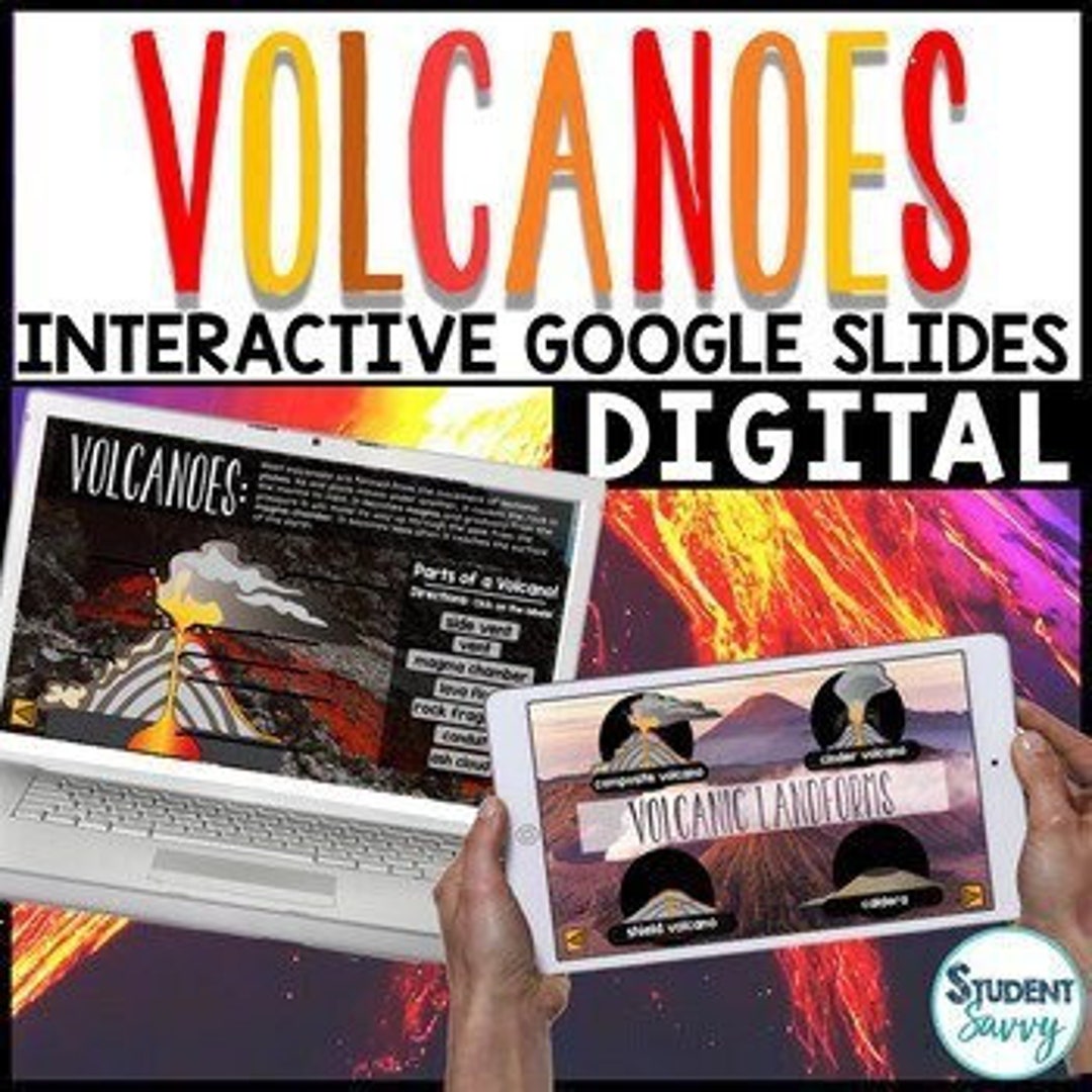 Volcanoes Google Classroom Volcanic Landforms Interactive Digital ...