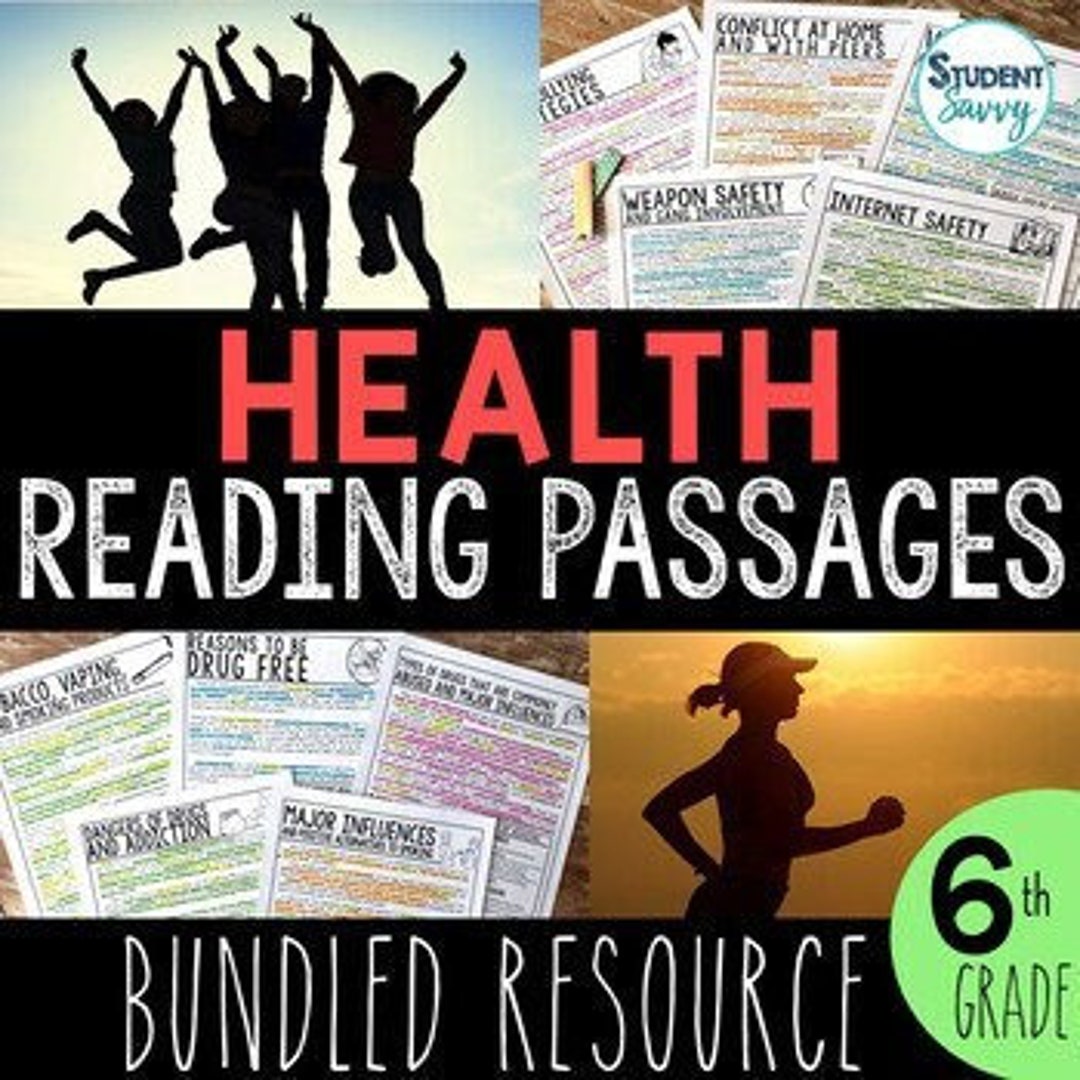 Health Reading Comprehension Passages | Middle School | Upper ...