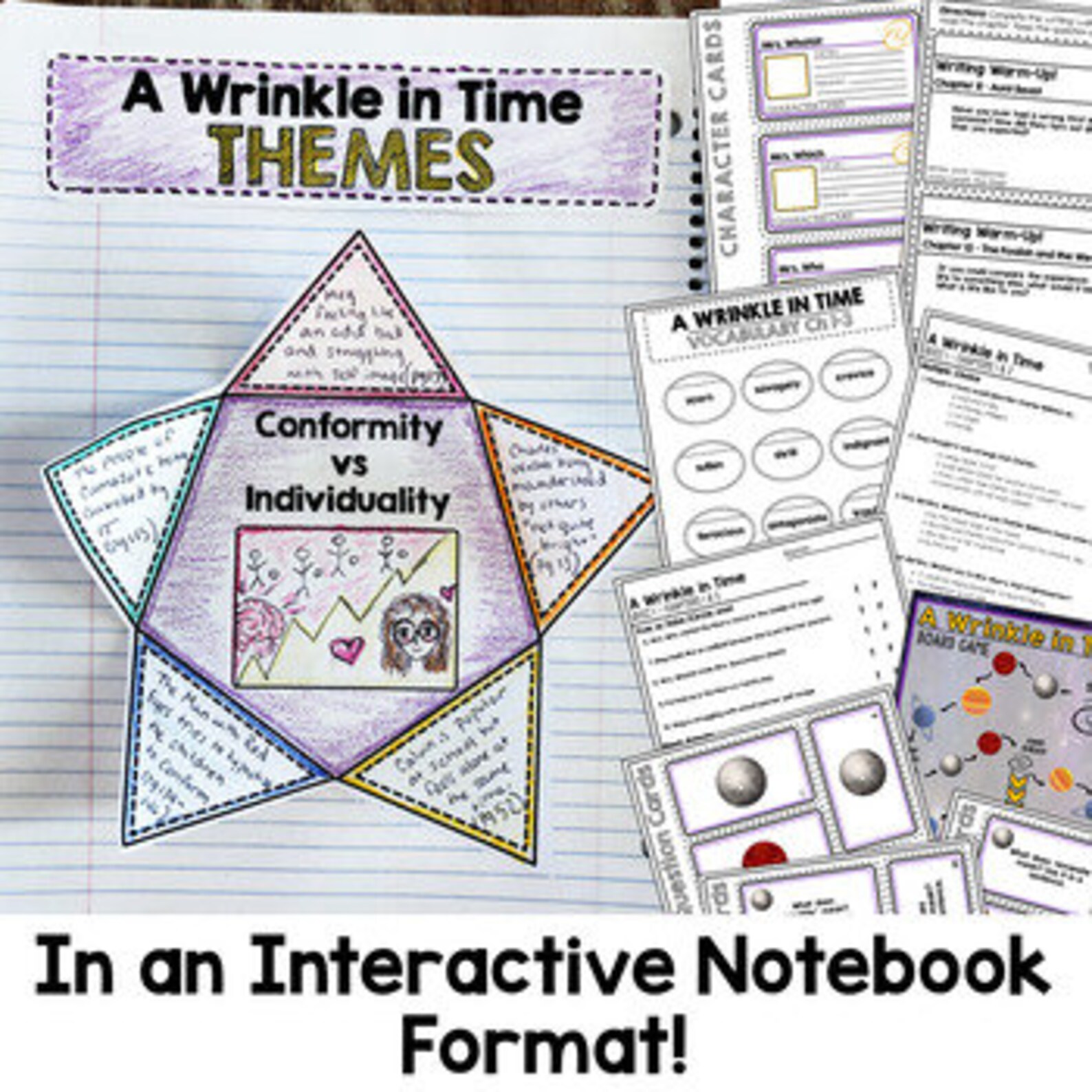 A Wrinkle in Time Novel Study Interactive Notebook - Etsy