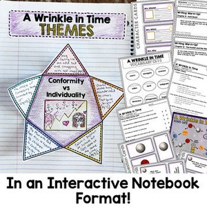 A Wrinkle in Time Novel Study Interactive Notebook - Etsy