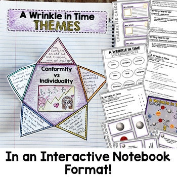 A Wrinkle in Time Novel Study Interactive Notebook - Etsy