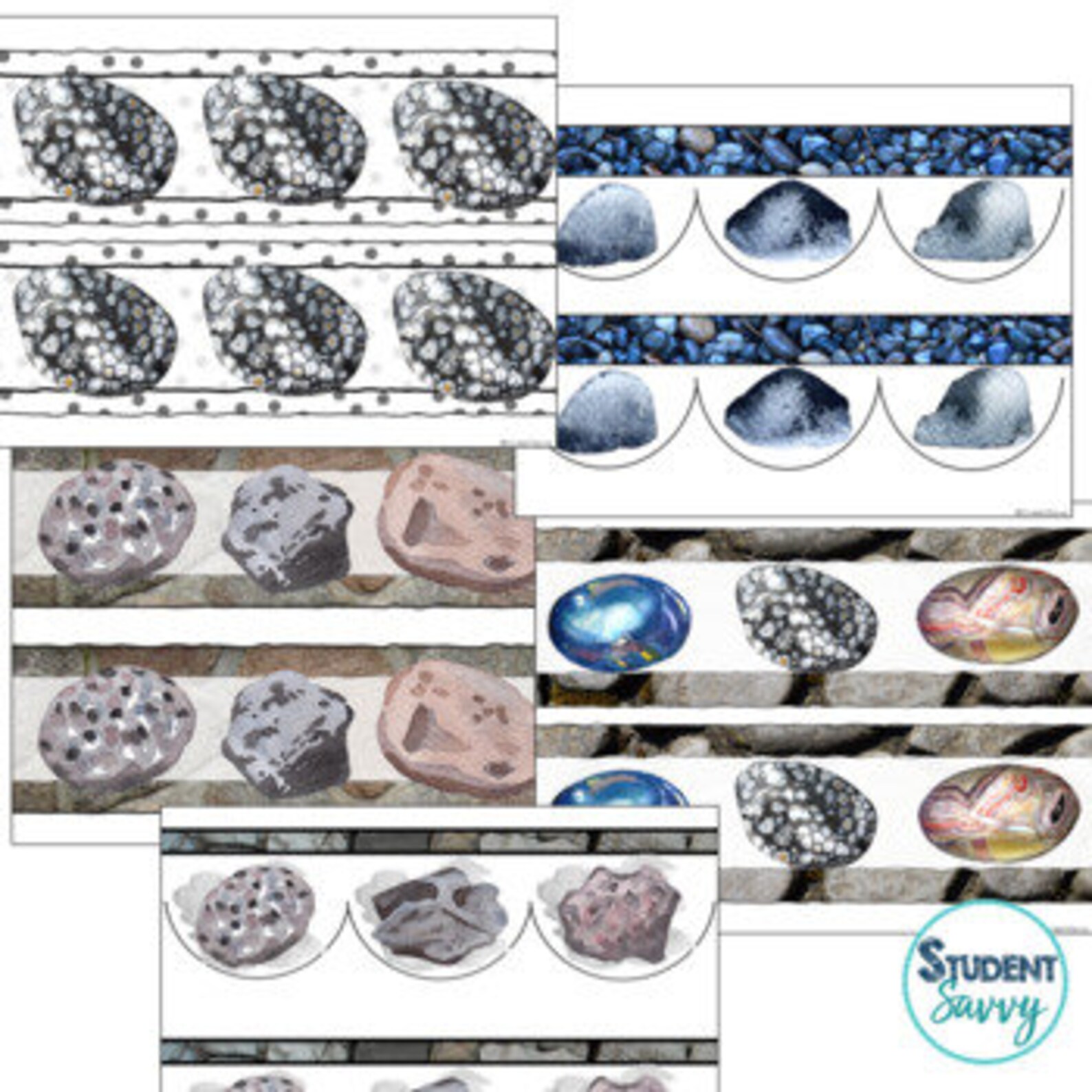 Rock Cycle Bulletin Board Borders Science Decor Middle School Upper ...