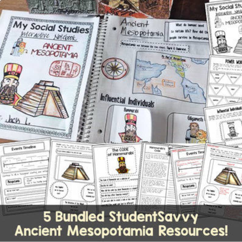 Ancient Mesopotamia Activities Resource Bundle - Curriculum Map ...