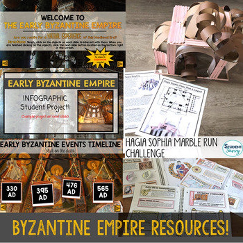 Byzantine Empire Activities Bundle - Fall of Rome Worksheets Projects ...