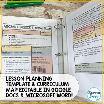 Ancient Greece Lesson Plans Templates Editable Google Docs Curriculum ...