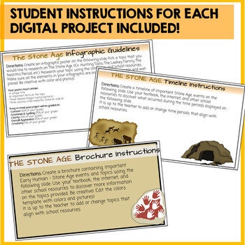 The Stone Age Projects for Google Classroom - Etsy
