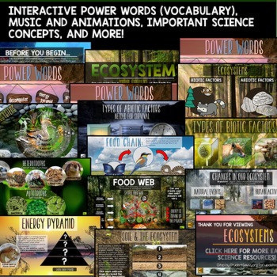 Ecosystems Powerpoint Google Classroom Ecosystem Activities Interactive ...