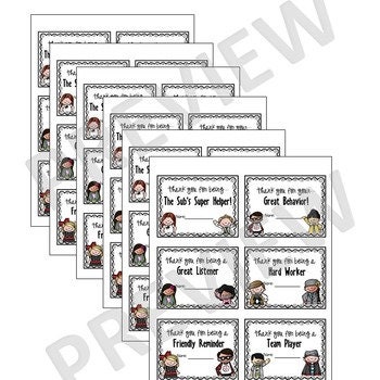 Substitute Teacher - Classroom Behavior Management - Awards - Etsy