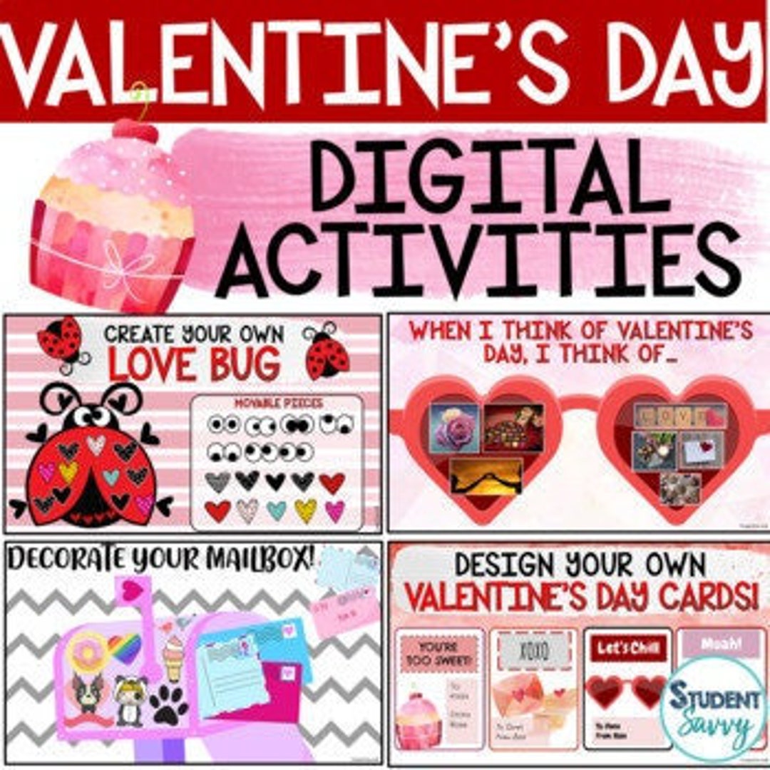 Valentine's Day Digital Activities - February Google Slides Projects - Etsy