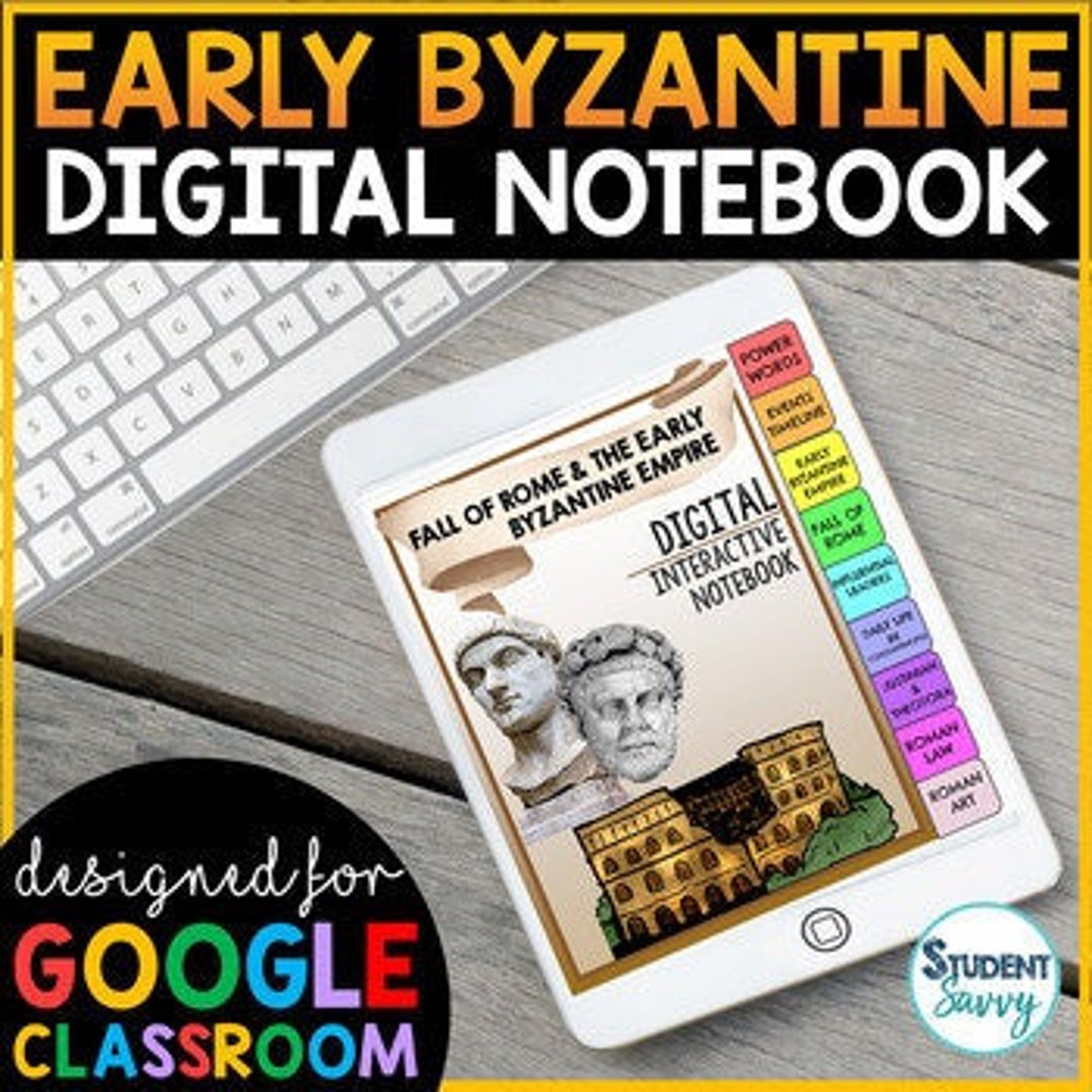 Early Byzantine Empire Interactive Notebook | Digital Notebook Distance ...