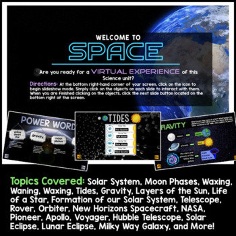 Space Powerpoint and Google Slides - Interactive Astronomy Earth ...