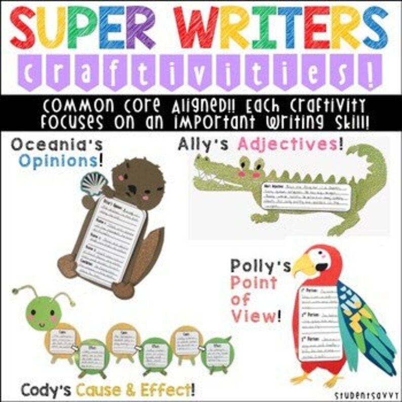 Writing Craftivities | Writing Craft Activities Cause and Effect ...