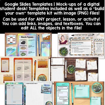 Editable Google Slides Templates Kit | Student Desks With Technology ...