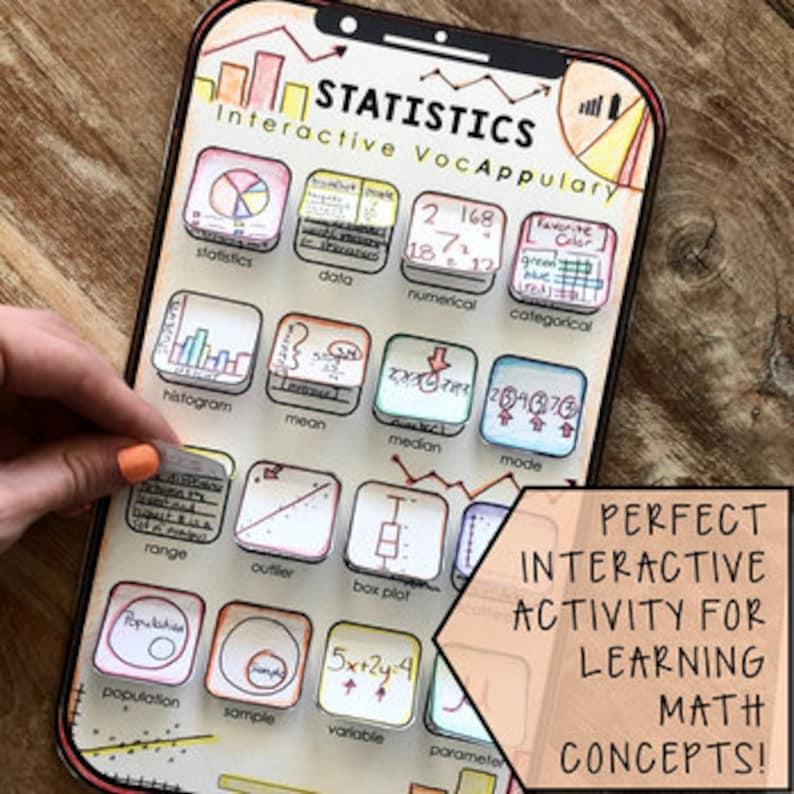 Statistics Vocabulary Interactive Vocappulary™ (Download Now) - Etsy