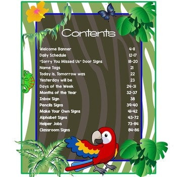 Tropical Rainforest Classroom Decor (editable) Jungle Classroom Decor ...