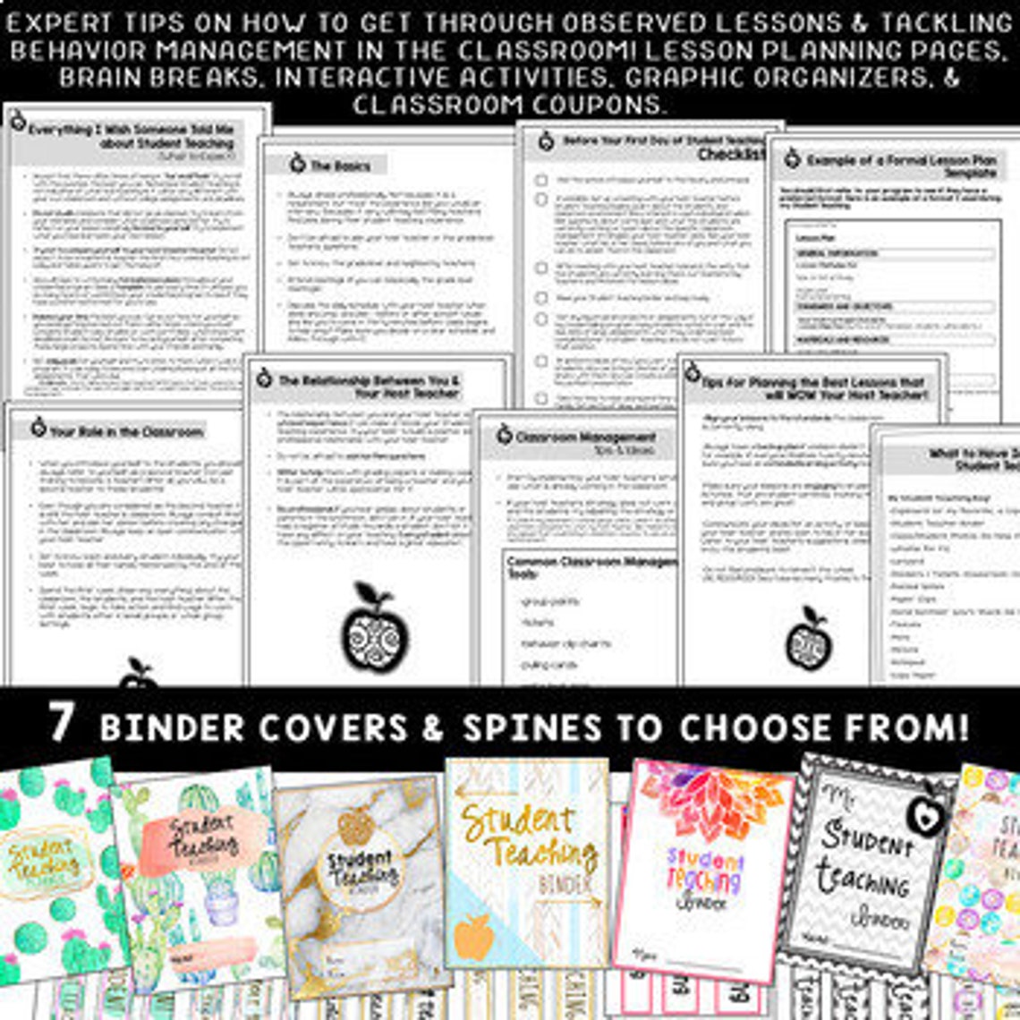 Student Teaching - Student Teacher Binder - Kit Portfolio | DIGITAL ...